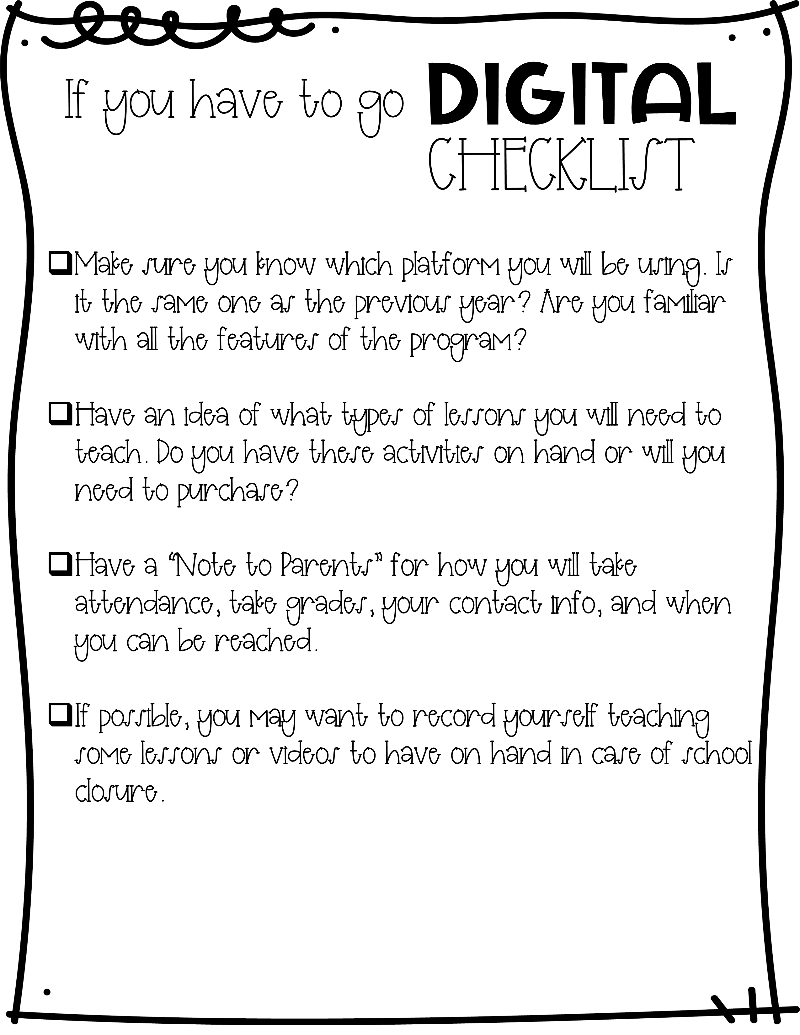 BTS tips, digital checklist, and toolkit to stay organized this school ...