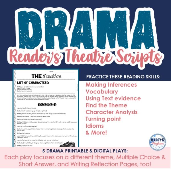 Elements of Drama Worksheets Dramatic Play with Figurative Language ...