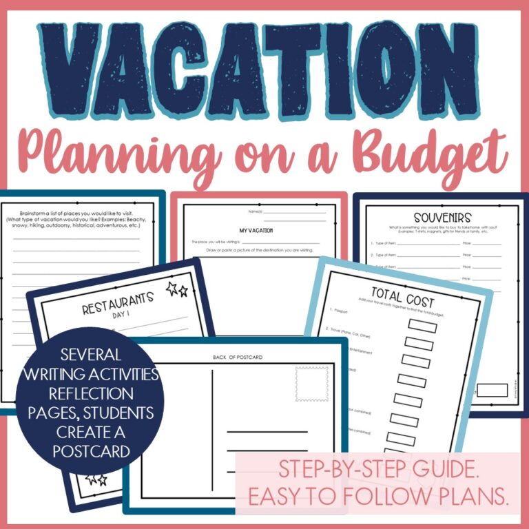 Plan a Trip Math Project Based Learning Vacation Real World Math ...