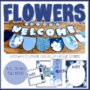 Blue Flowers Classroom Decor: Pretty Navy set - Marcys Mayhem