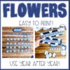 Blue Flowers Classroom Decor: Pretty Navy set - Marcys Mayhem