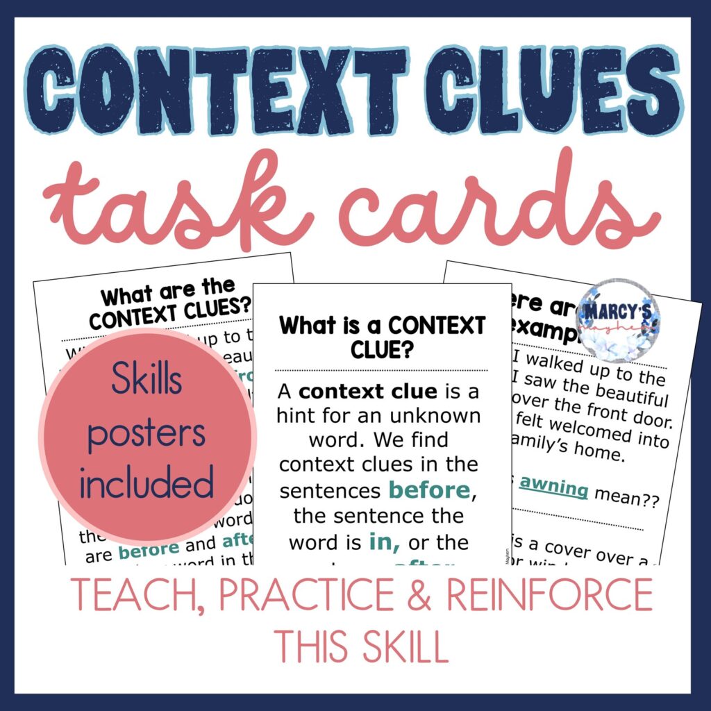 Context Clues Task Cards 5th & 6th grade - Marcys Mayhem