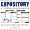 Expository Writing graphic organizers | step by step informative ...