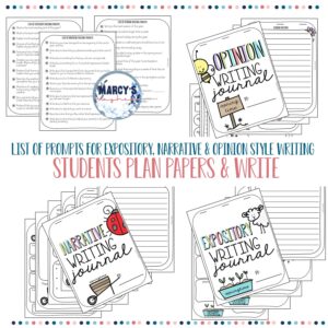 Spring writing journal Expository, Narrative & opinion - Marcys Mayhem