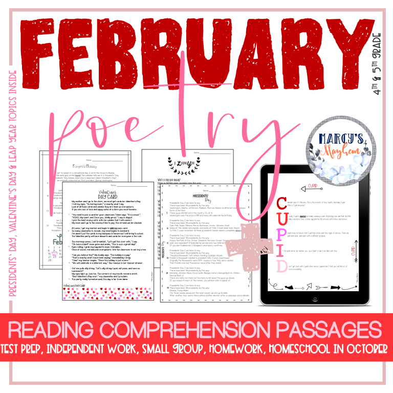 February Poetry Activities, President's Day & Valentine's Day reading ...