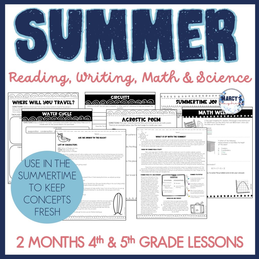 Fun summer school activities - Marcys Mayhem