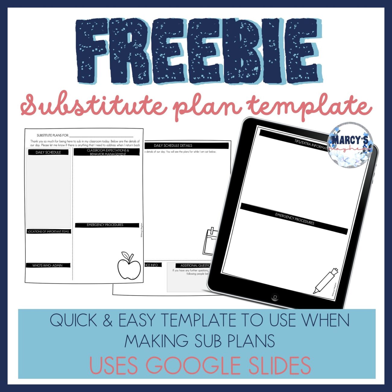 FREE SUB TEMPLATE - Marcys Mayhem