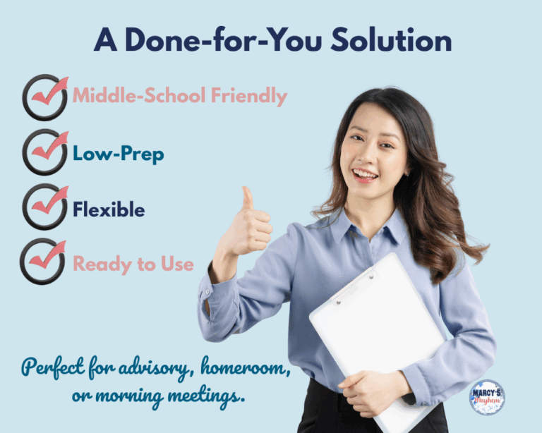 Best Advisory Activities for Middle School Students - Marcys Mayhem