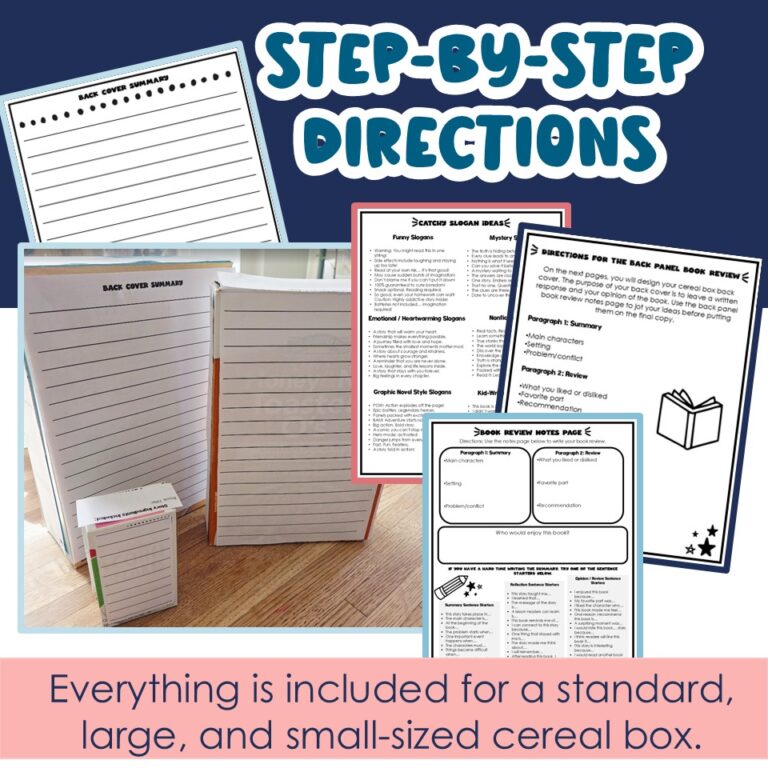 Book Report Templates 1st 2nd 3rd 4th Grade Cereal Box Book Report and ...